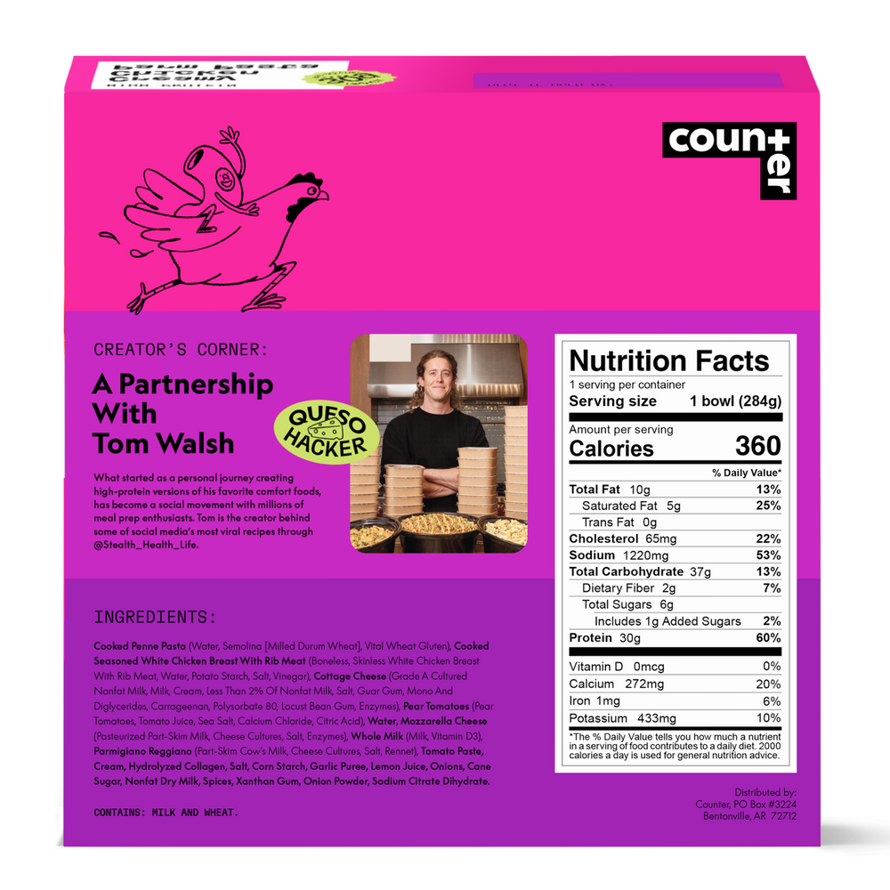 Counter Creamy Chicken Parm | 30g Protein, 360 Cal Frozen Meal